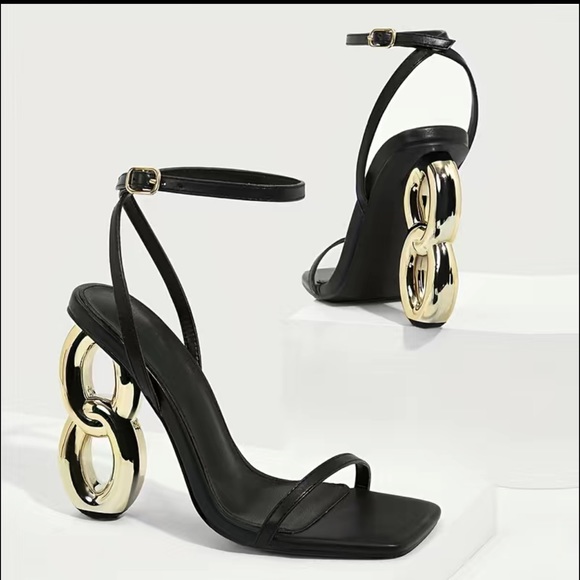 Shoes | Sculpture Heel Shoes With Ankle Strap 2 Colors Available | Poshmark